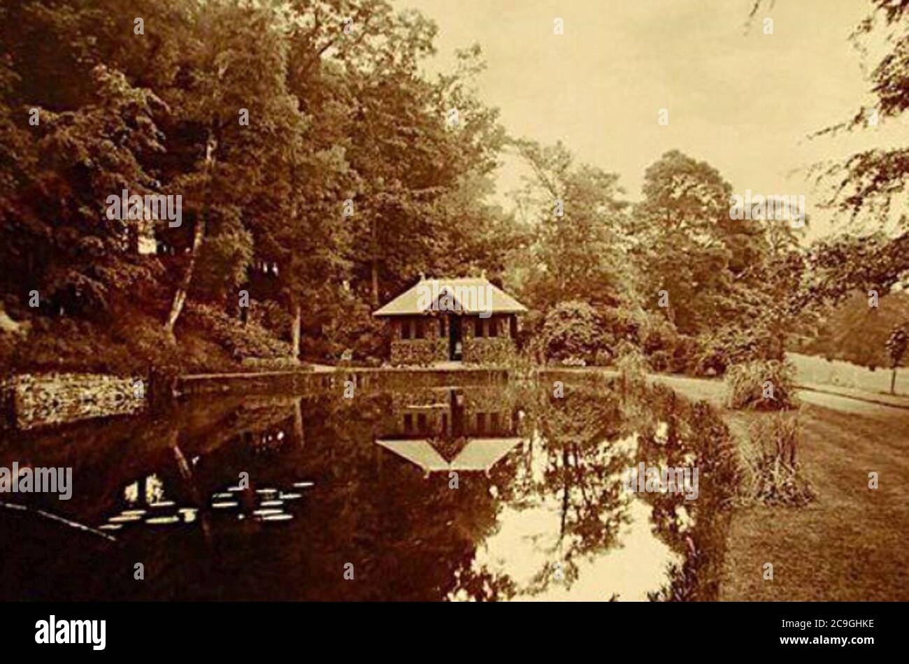 Jack Crofts Pond Lowther Castle circa 1900 Stock Photo - Alamy