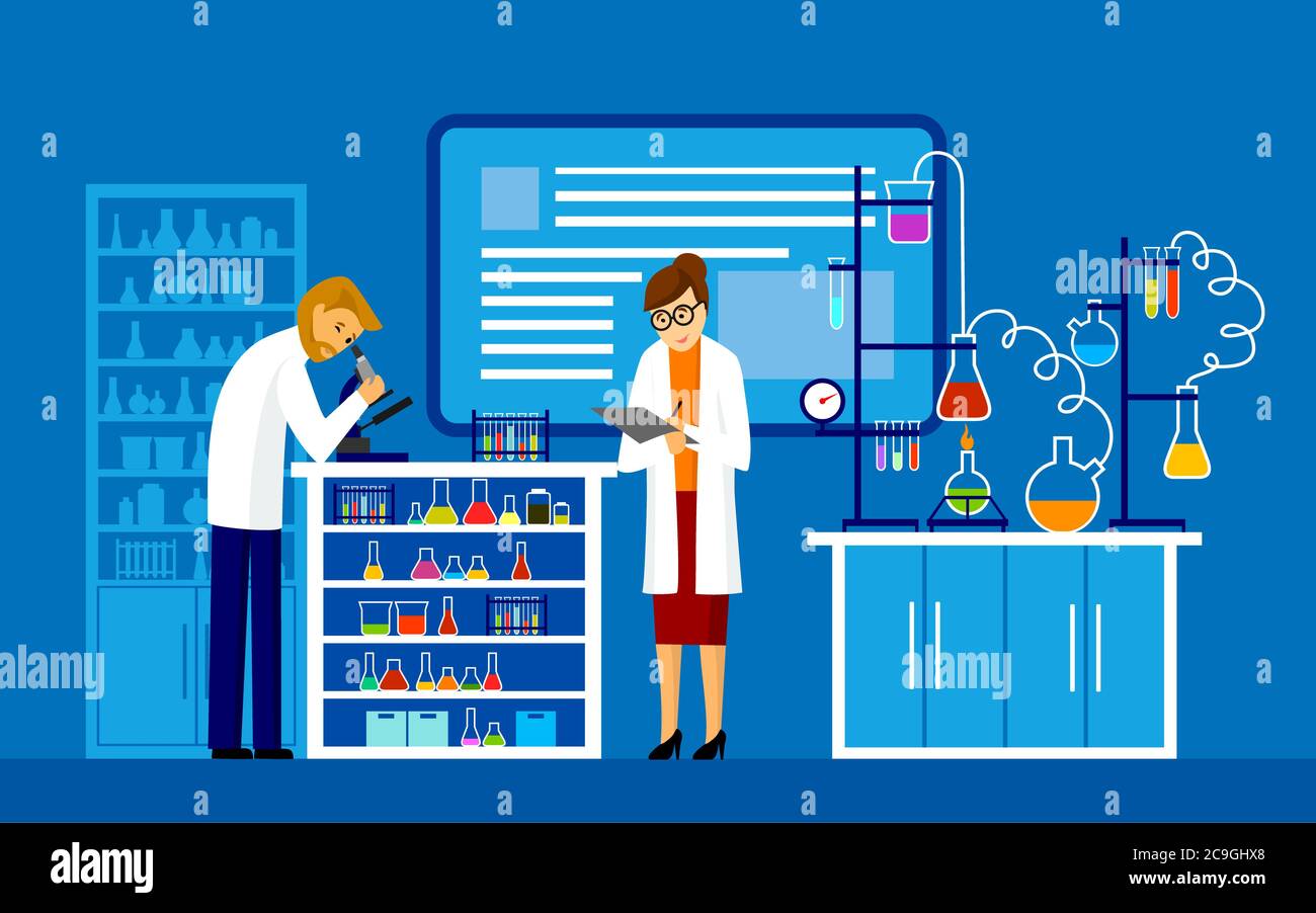 Group of scientists graphic hi-res stock photography and images - Alamy