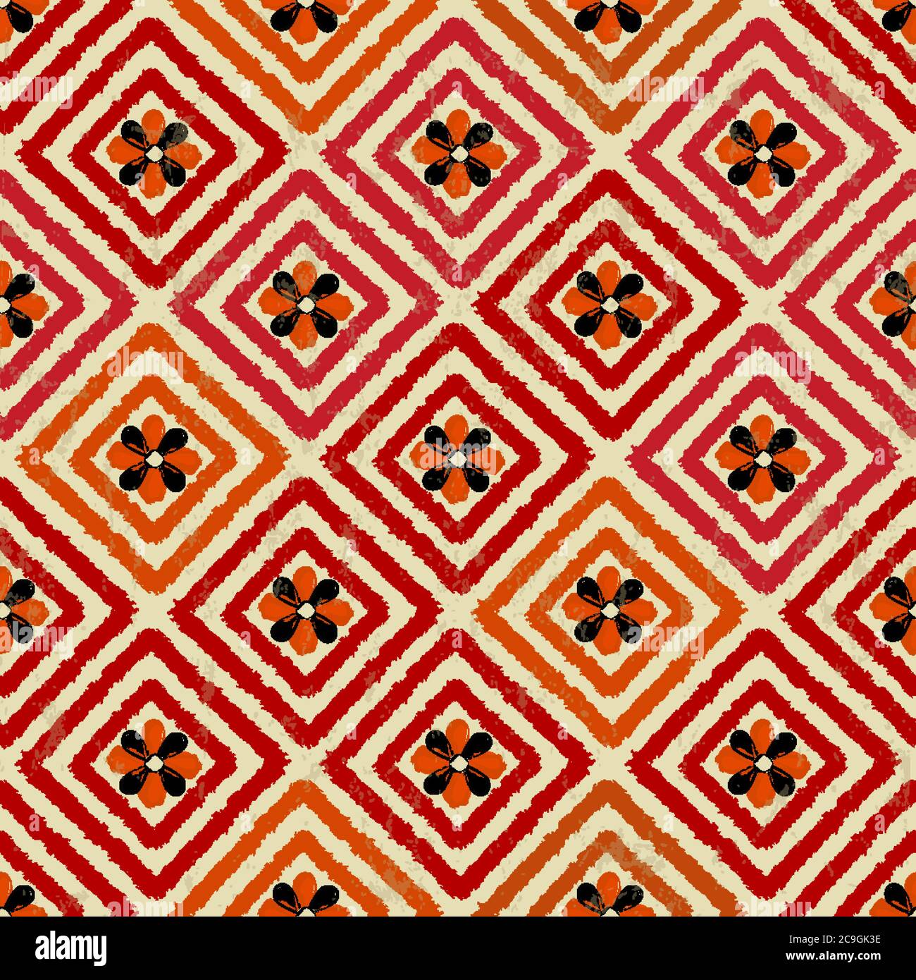 seamless pattern background,with squares, paint strokes and splashes ...