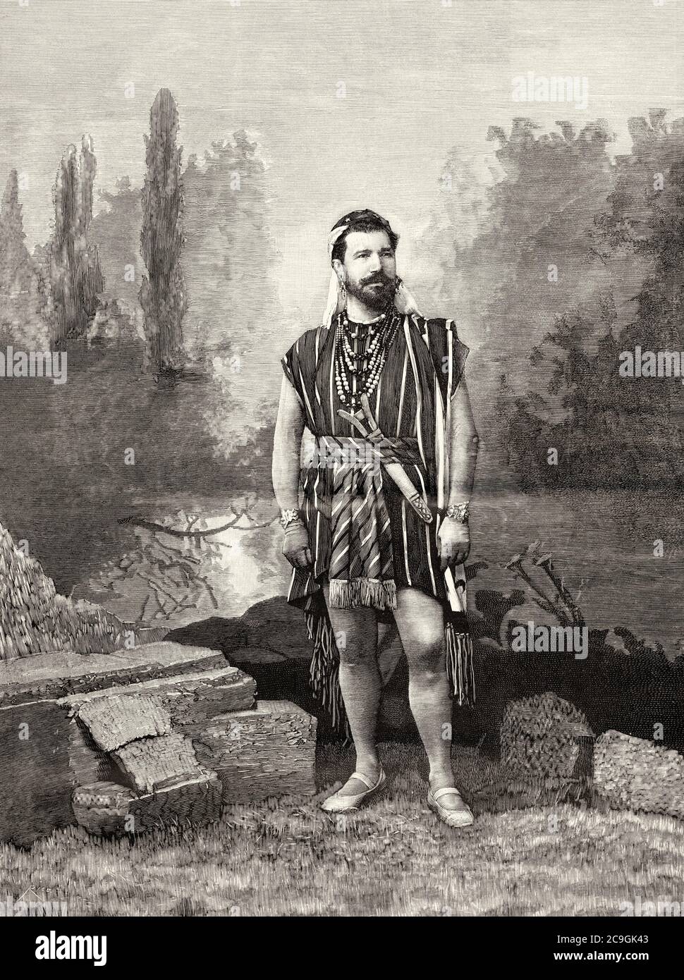 Portrait of the Spanish opera singer Sebastián Julian Gayarre (Roncal ...