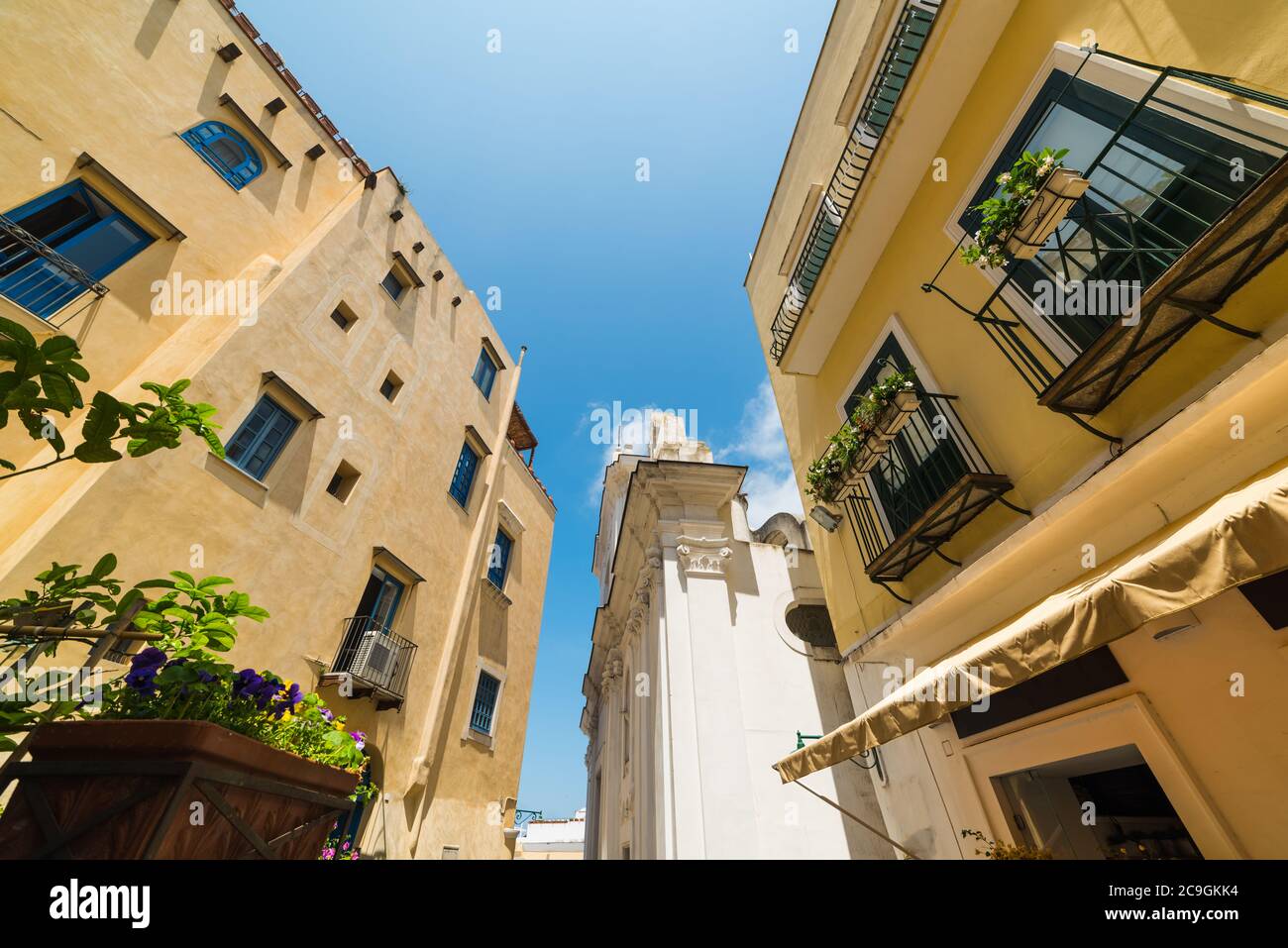Clear sky over world famous Capri, Italy Stock Photo - Alamy
