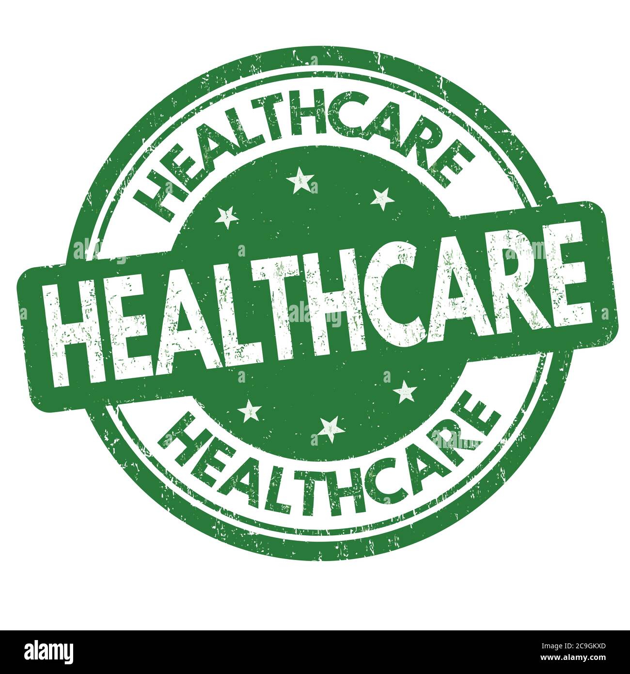 Healthcare sign or stamp on white background, vector illustration Stock ...