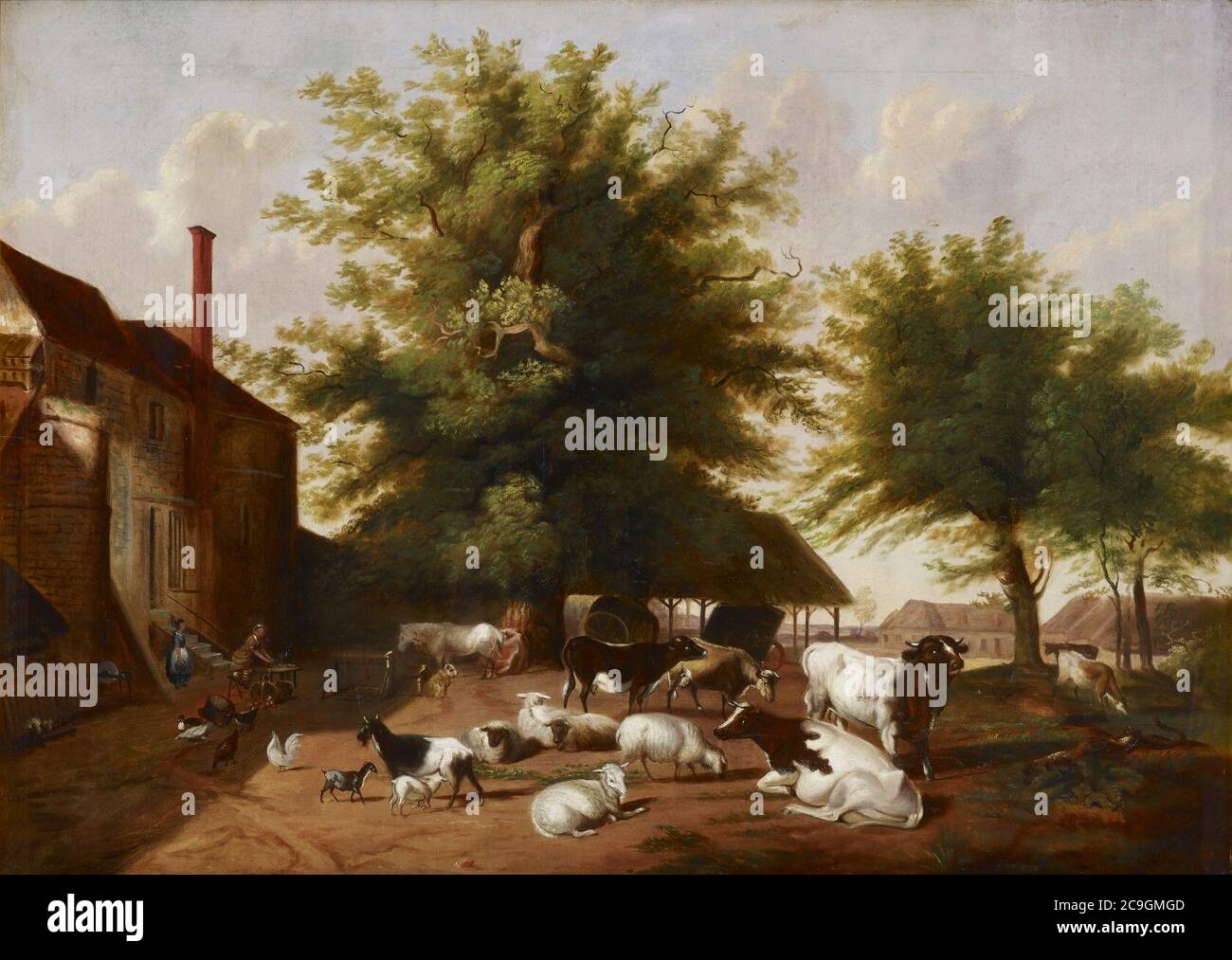 Jacob Cox - Farmyard Scene Stock Photo - Alamy