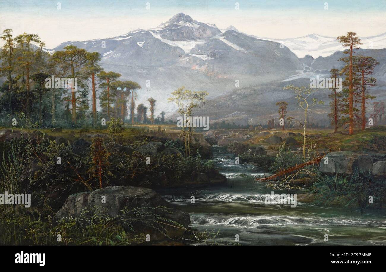 James Farrington Gookins - Scene in Switzerland Stock Photo - Alamy