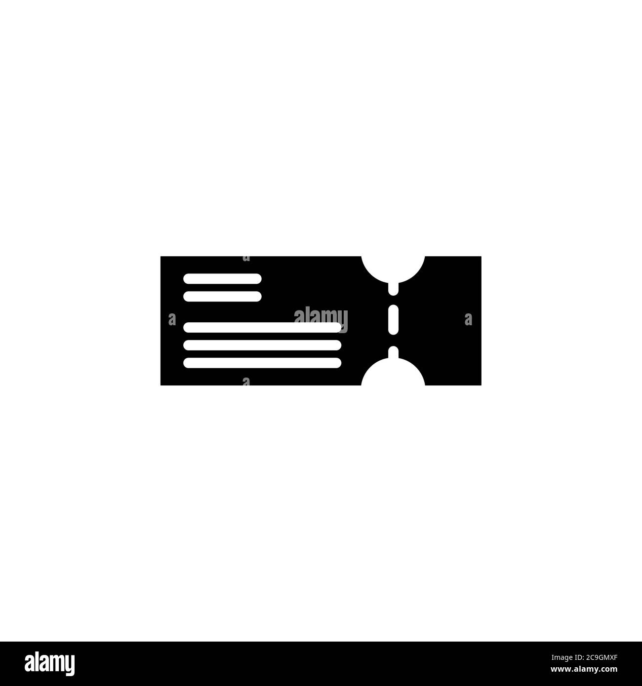 ticket icon. Simple sign, logo black on white Stock Vector Image & Art ...