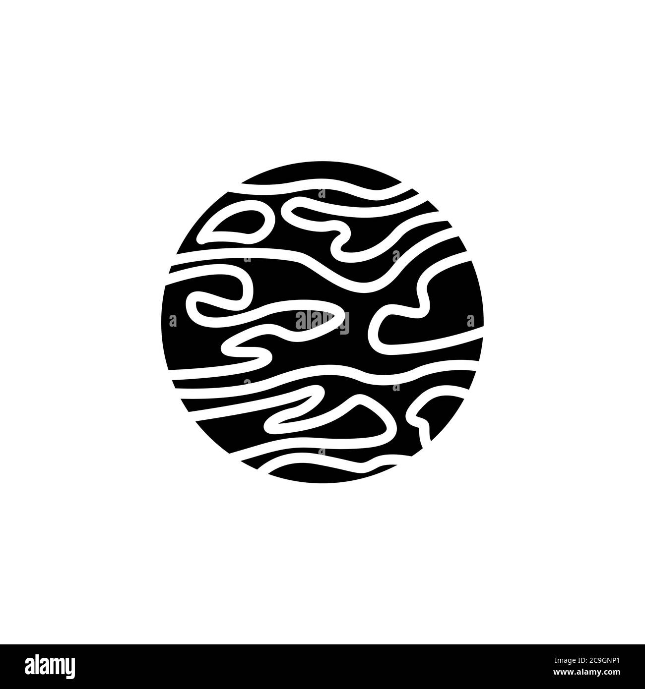 Mars planet icon vector. Mars planet simple sign, logo Stock Vector ...