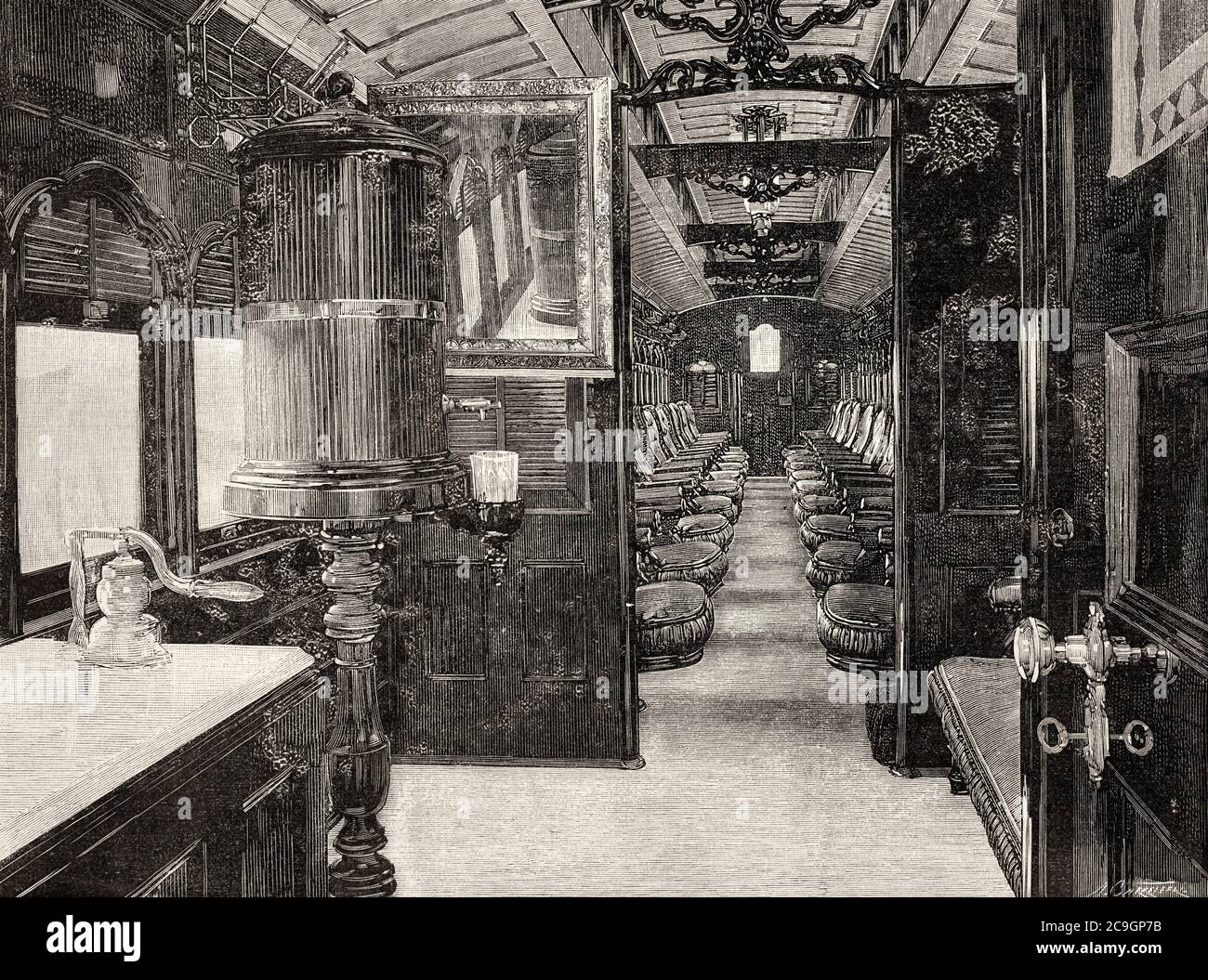 Train 1890 interior hi-res stock photography and images - Alamy