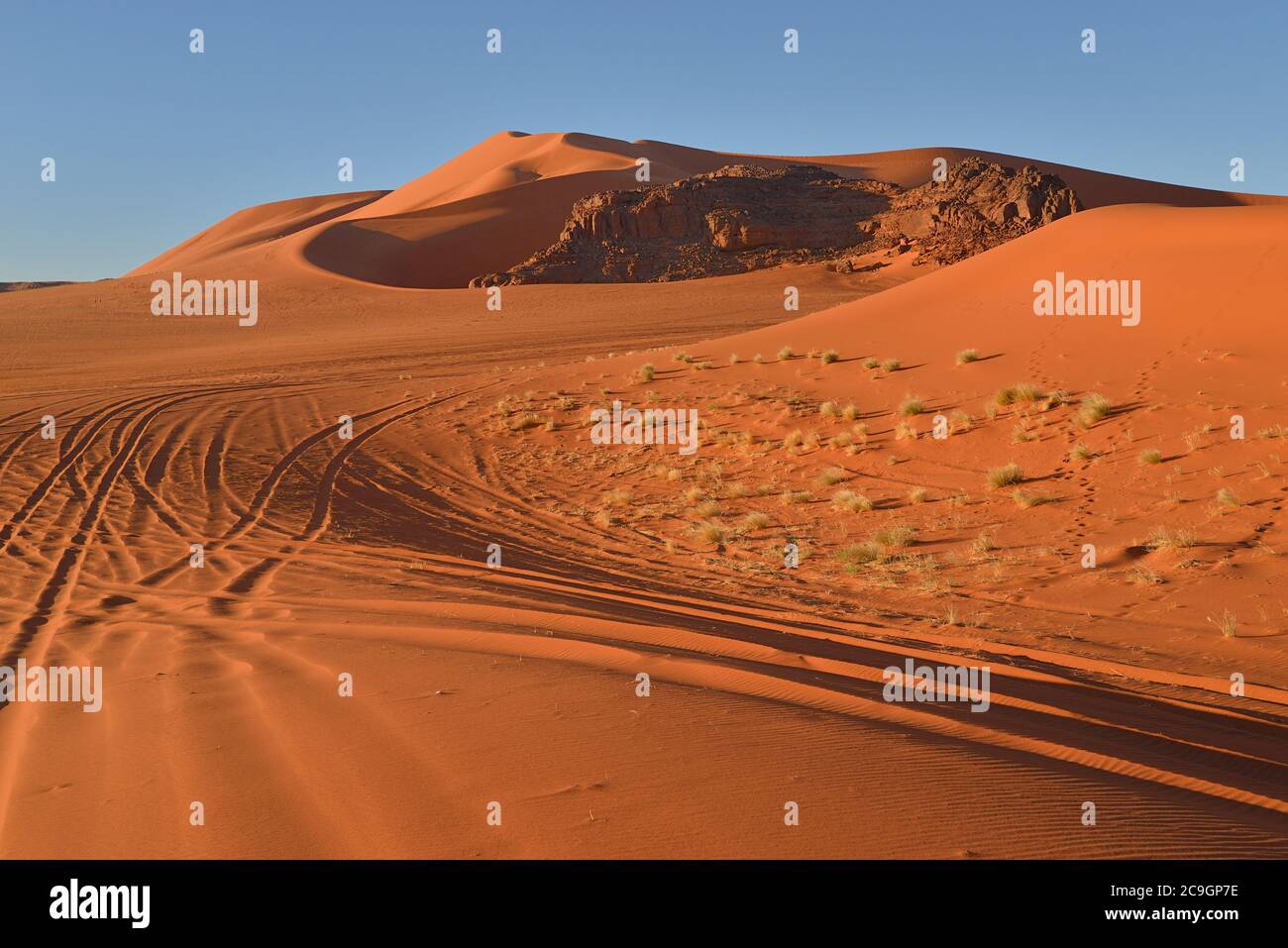 TADRART ROUGE , ALGERIA. SAHARA DESERT. TIN MERZOUGA AND MOUL N AGA ...