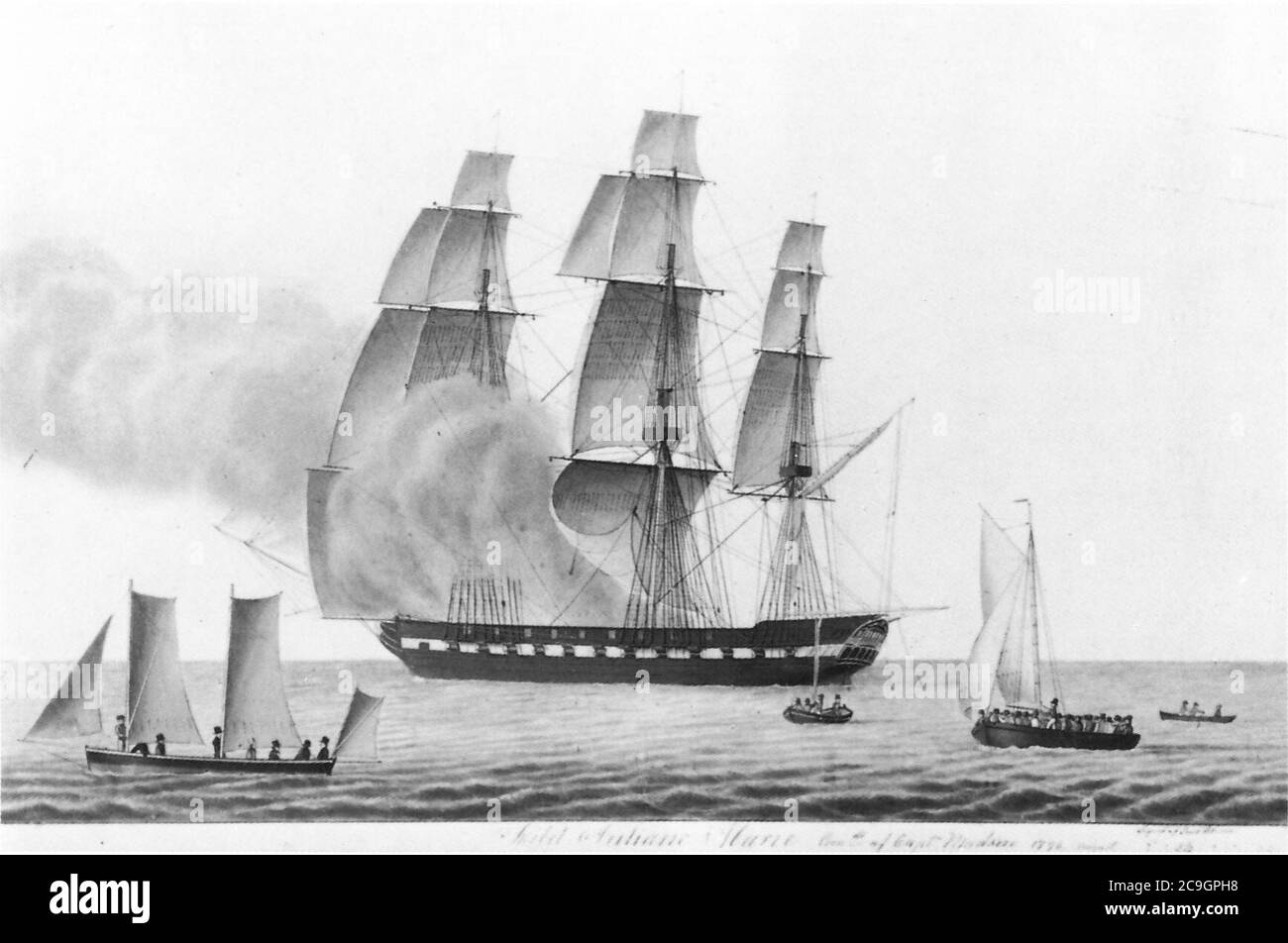 Jacob Petersen - Juliane Marie i brand Stock Photo - Alamy