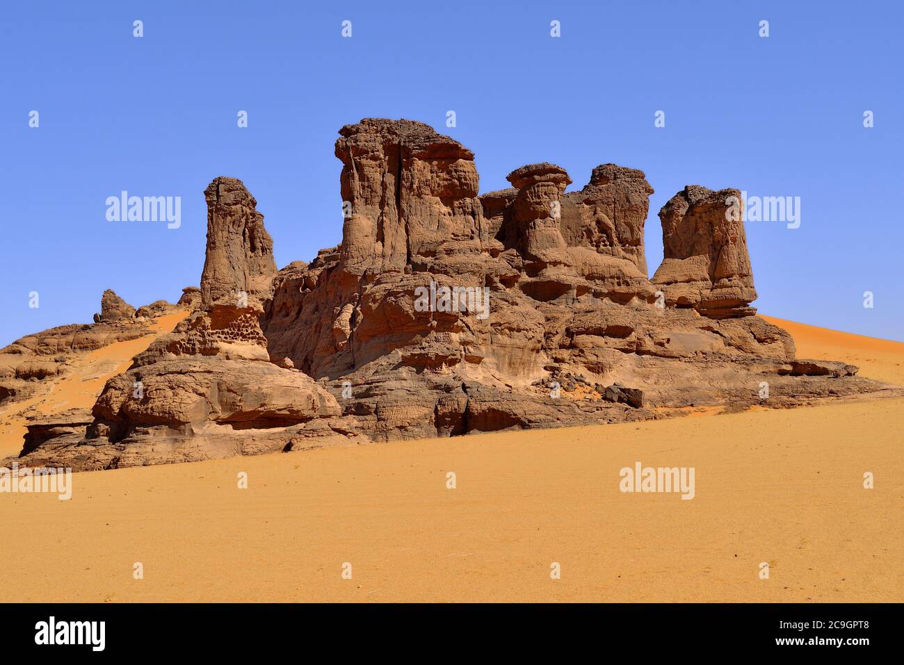 TADRART ROUGE , ALGERIA. SAHARA DESERT. TIN MERZOUGA AND MOUL N AGA ...