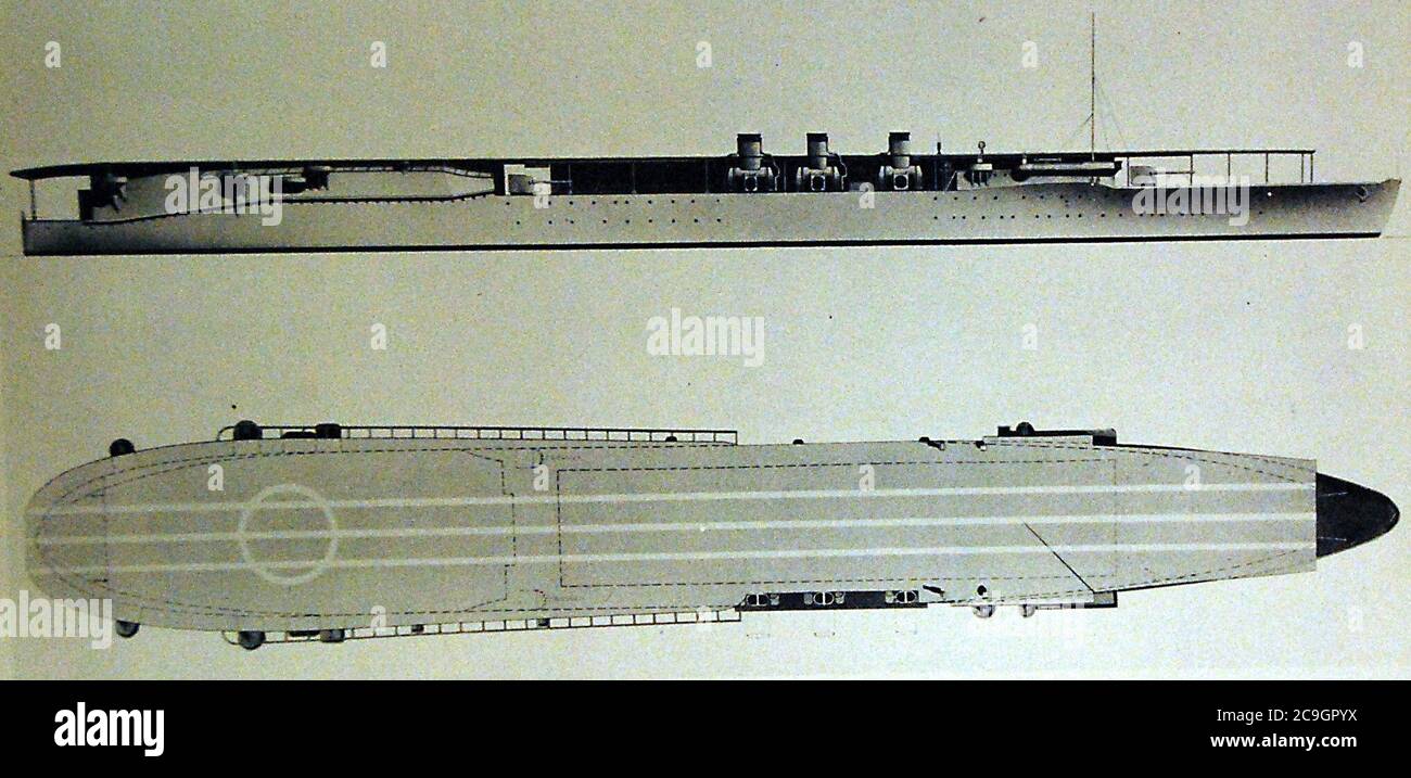 Japanese aircraft carrier Hosho, diagrams, 1939 (26367545424 Stock ...