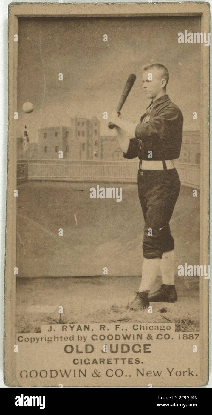 J. Ryan, Chicago White Stockings, baseball card portrait Stock Photo ...