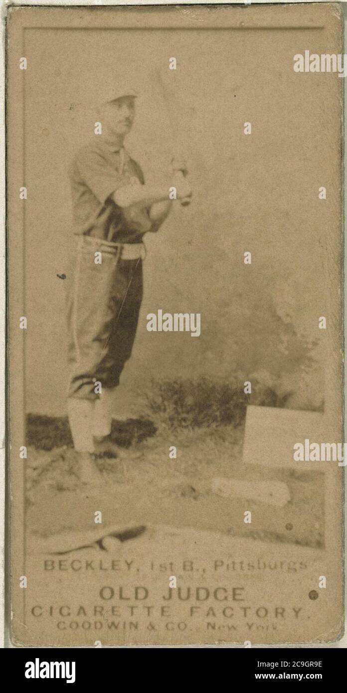 Jake Beckley, Pittsburgh Alleghenys, baseball card portrait Stock Photo ...