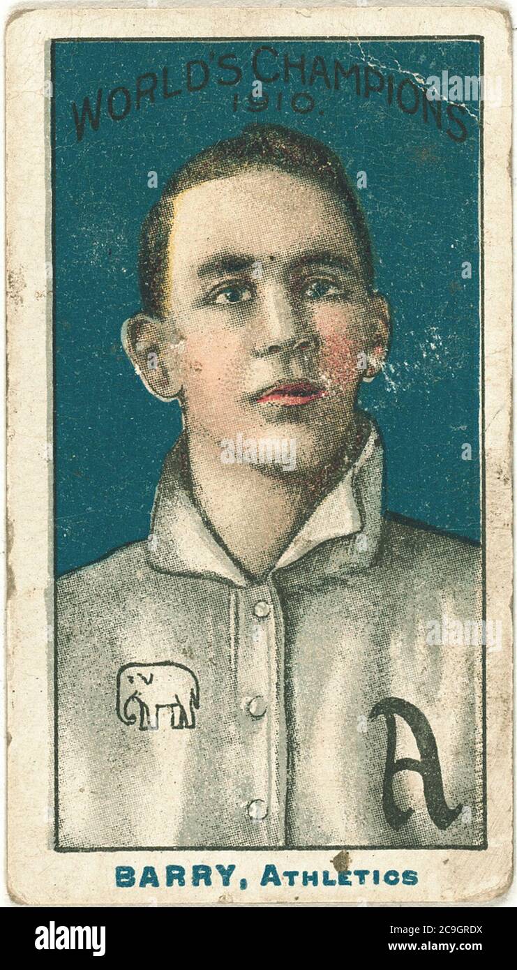Jack Barry, Philadelphia Athletics, baseball card portrait Stock Photo - Alamy