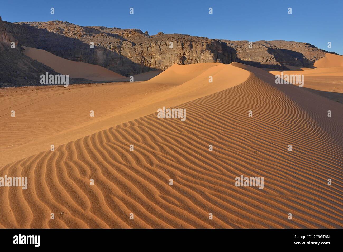 TADRART ROUGE , ALGERIA. SAHARA DESERT. TIN MERZOUGA AND MOUL N AGA ...