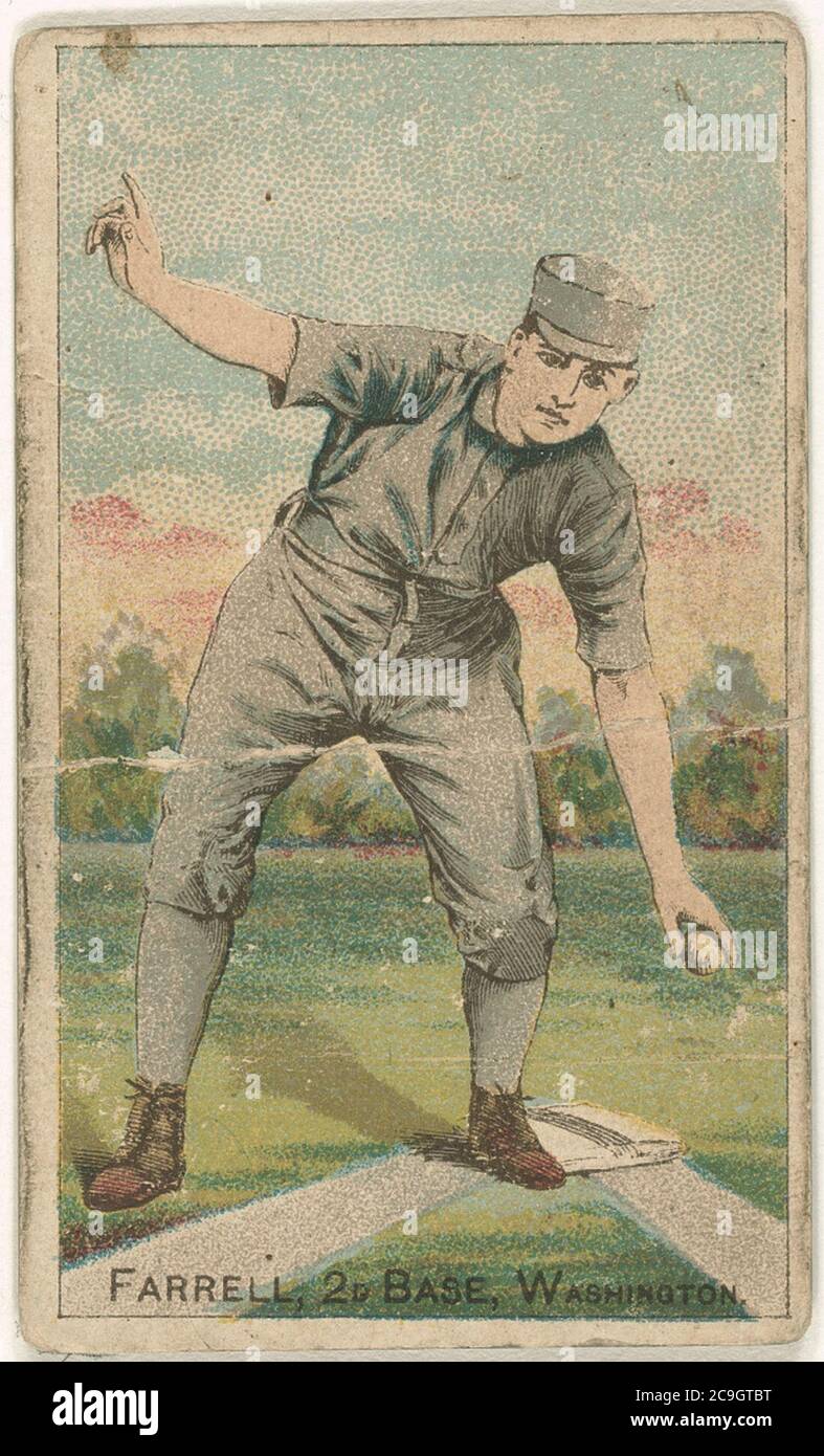 Jack Farrell, Washington Statesmen, baseball card portrait Stock Photo ...