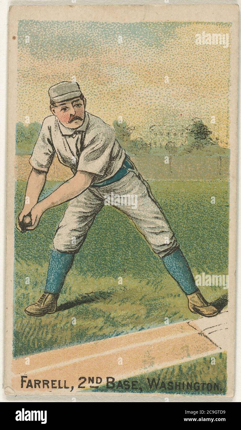 Jack Farrell, Washington Statesmen, baseball card portrait Stock Photo ...