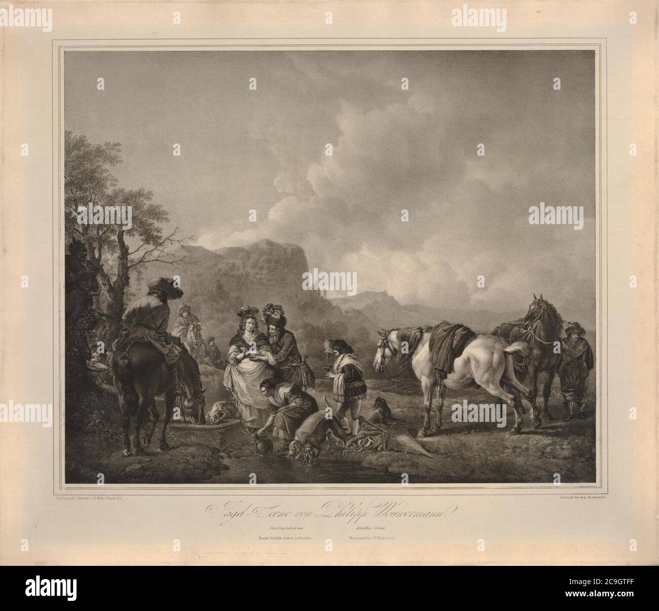 Jagd-scene (BM 1852,1009.451 Stock Photo - Alamy