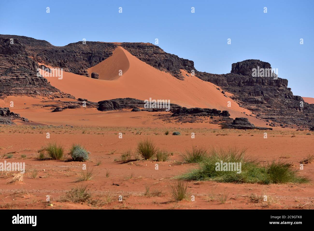 TADRART ROUGE , ALGERIA. SAHARA DESERT. TIN MERZOUGA AND MOUL N AGA ...
