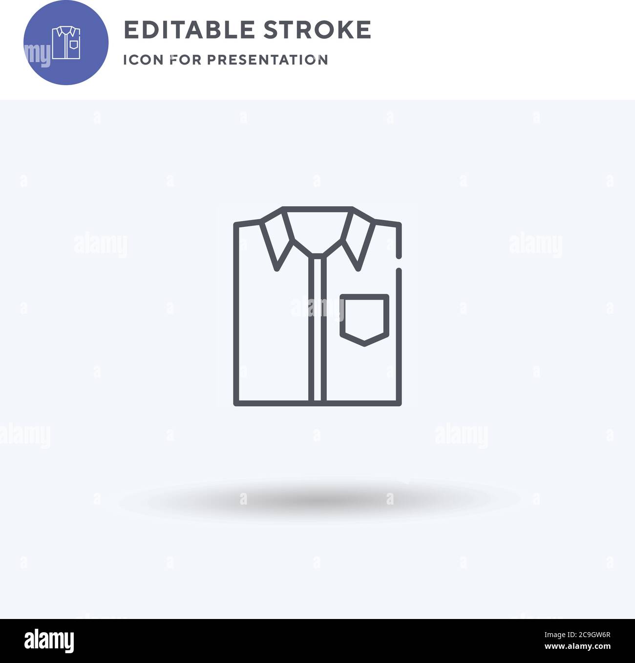 Shirt icon vector, filled flat sign, solid pictogram isolated on white ...