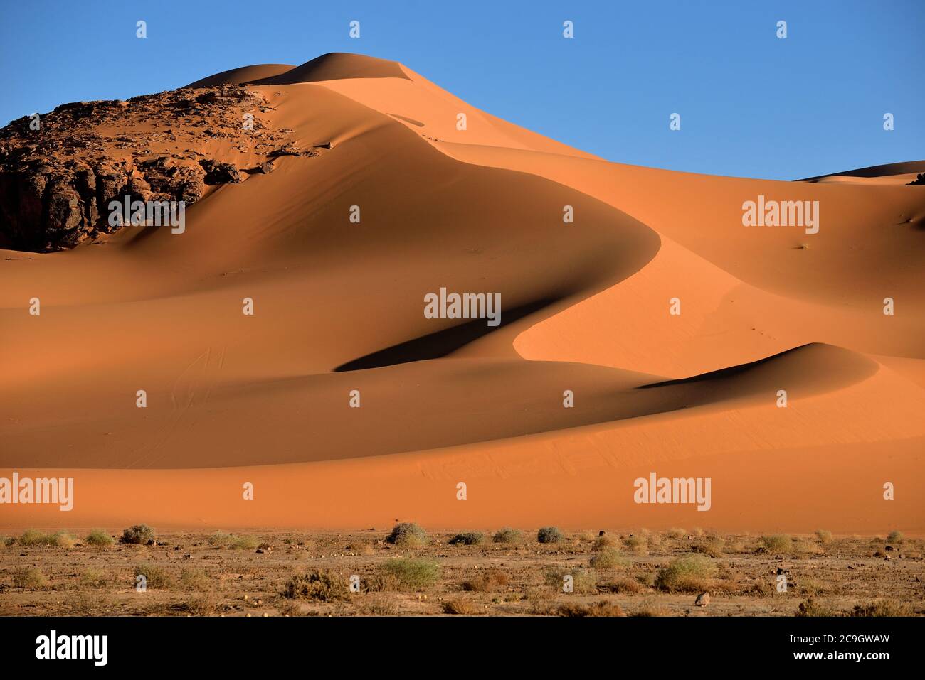 TADRART ROUGE , ALGERIA. SAHARA DESERT. TIN MERZOUGA AND MOUL N AGA ...