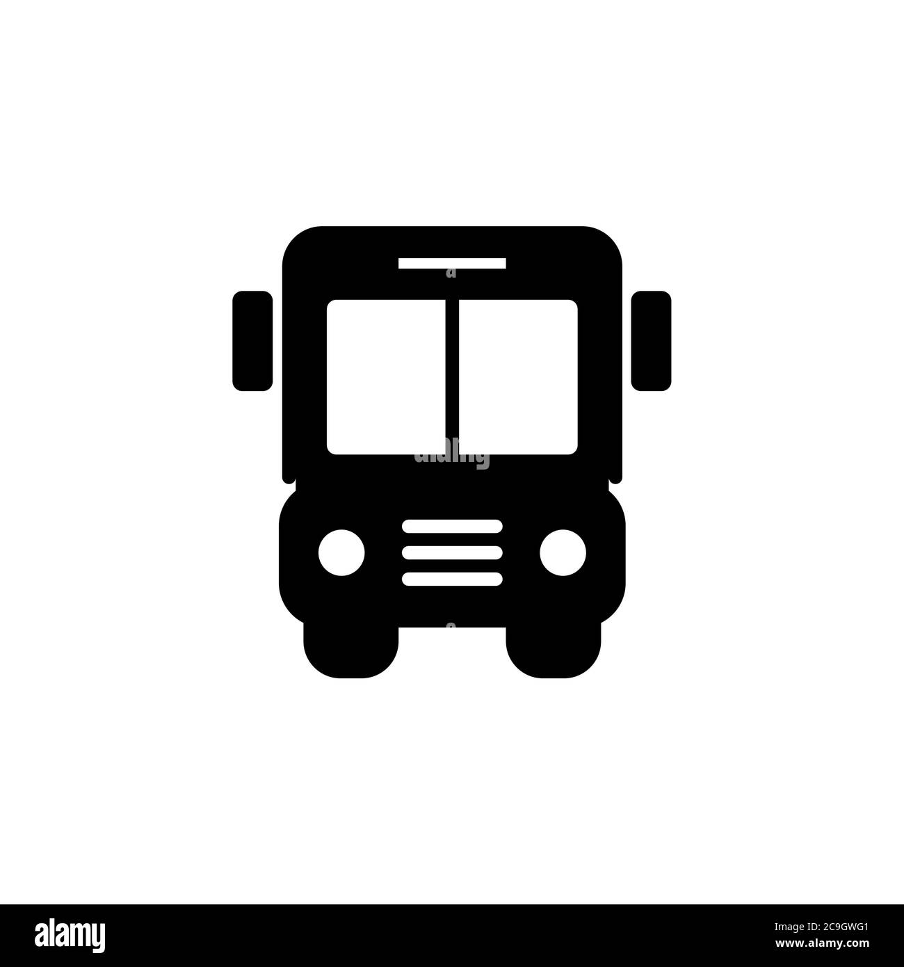 Bus icon. Simple sign, logo. Bus sign. Transport image. Public ...
