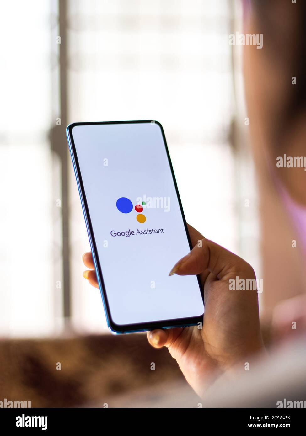 Assam, india - July 28, 2020 : Google assistance an artificial ...