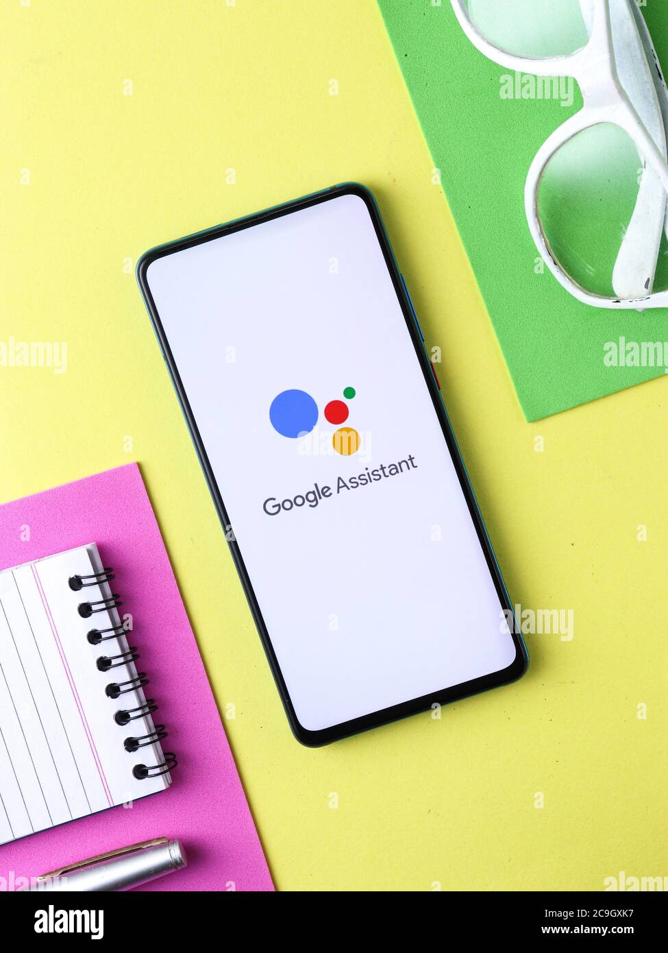 Assam, india - July 28, 2020 : Google assistance an artificial ...