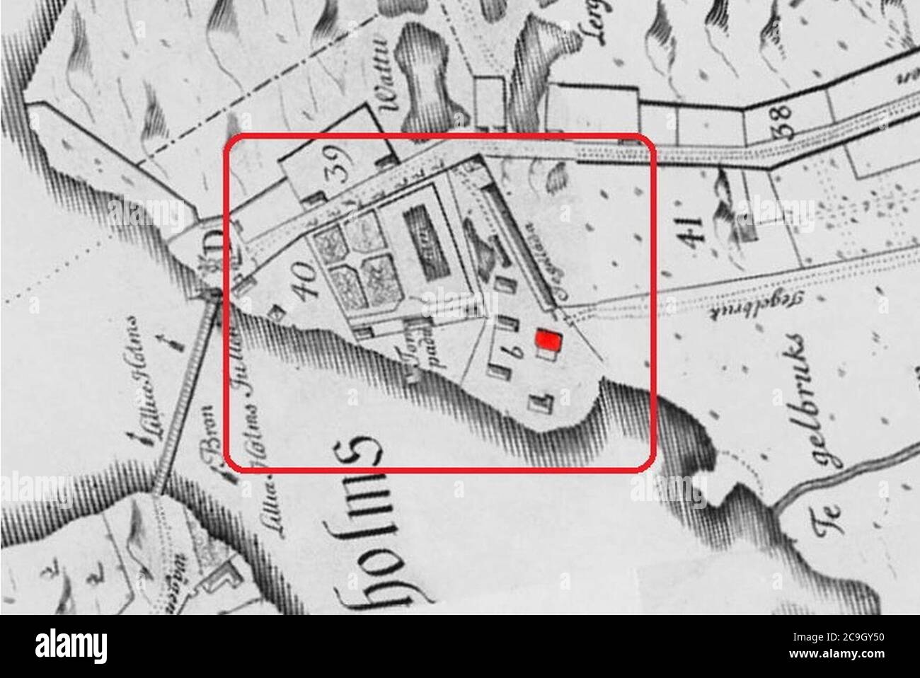 Jakobsbergs malmgård 1733 Stock Photo - Alamy