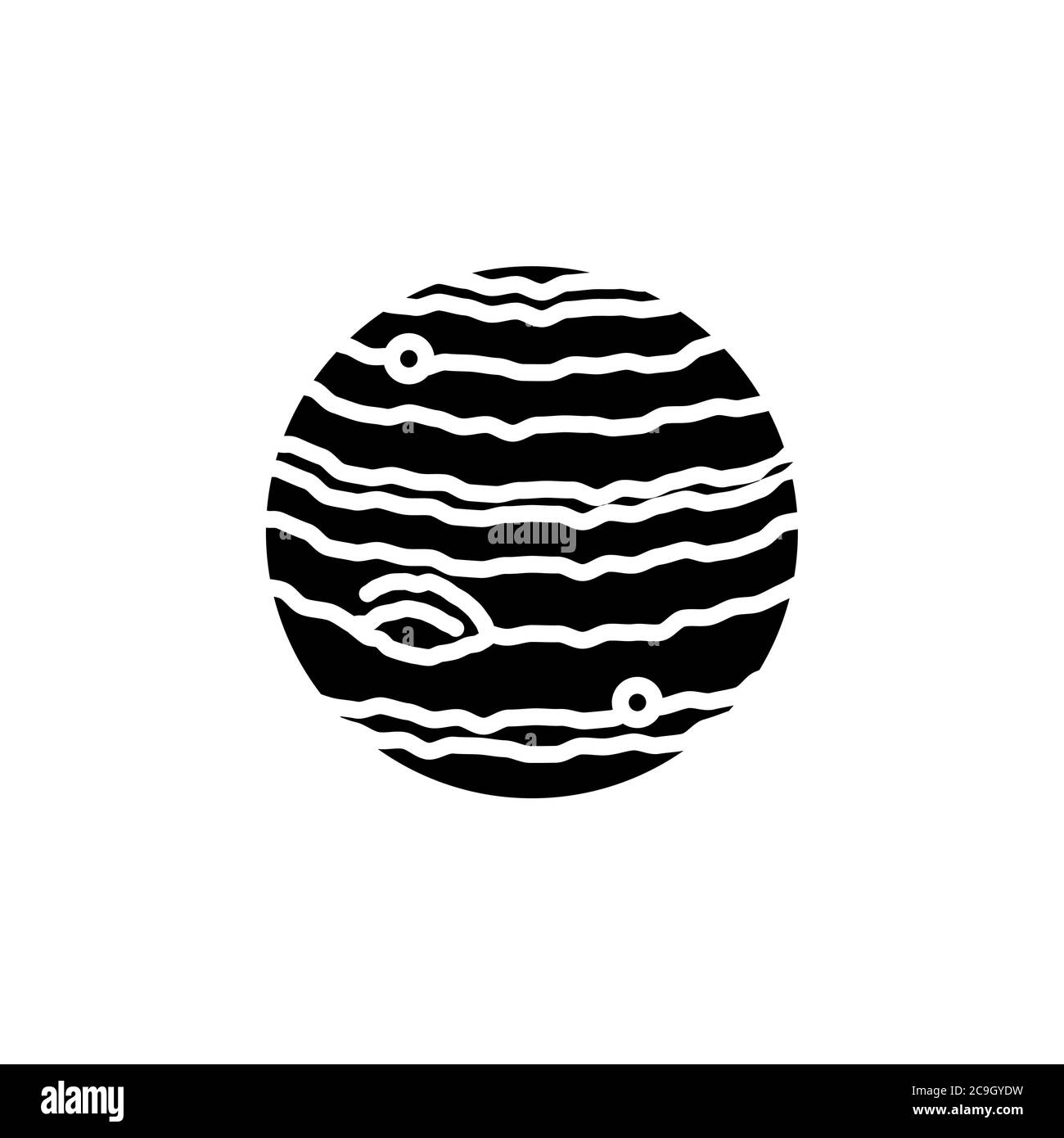 Jupiter planet icon vector. Jupiter planet simple sign, logo Stock ...