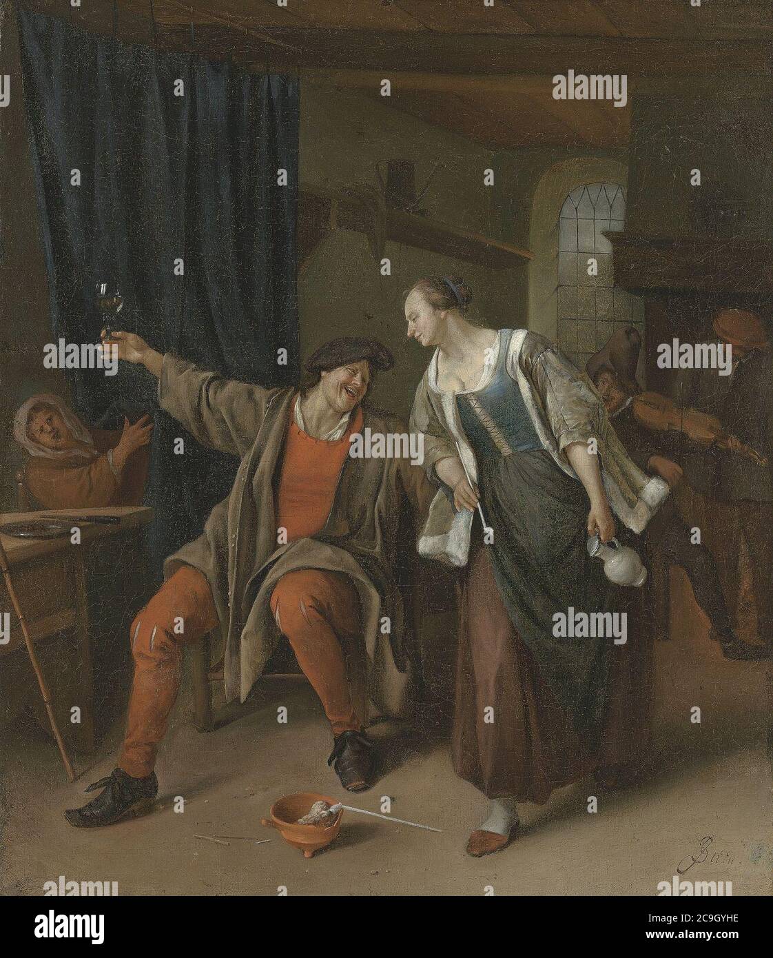 Jan Steen - A peasant couple carousing in an inn 2019 CKS 17195 0008 ...