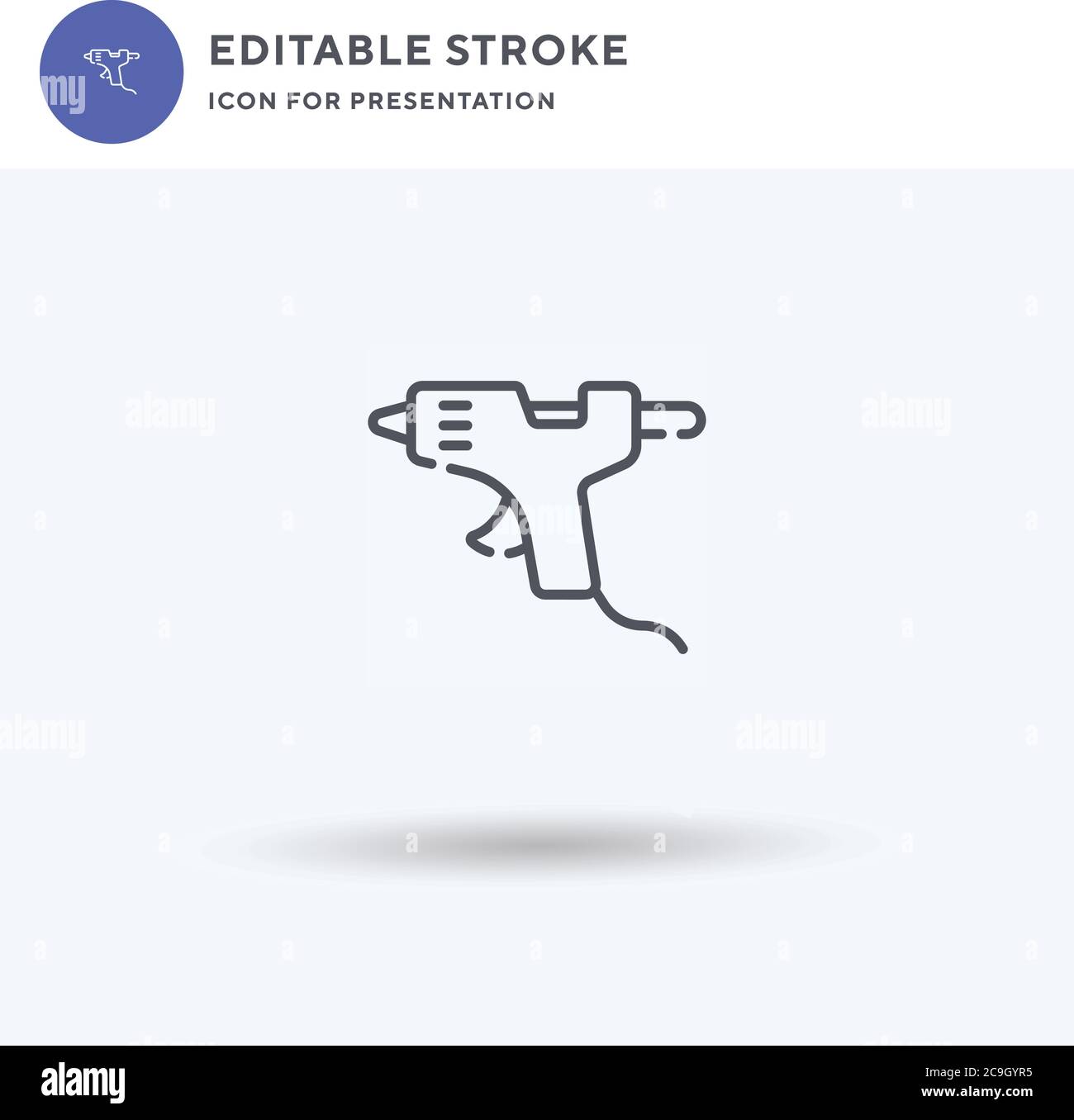 Hot Glue icon vector, filled flat sign, solid pictogram isolated on ...