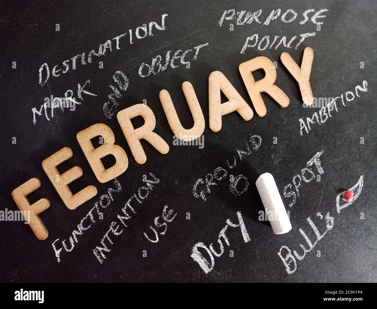 February word presented with multiple business related terminology on ...