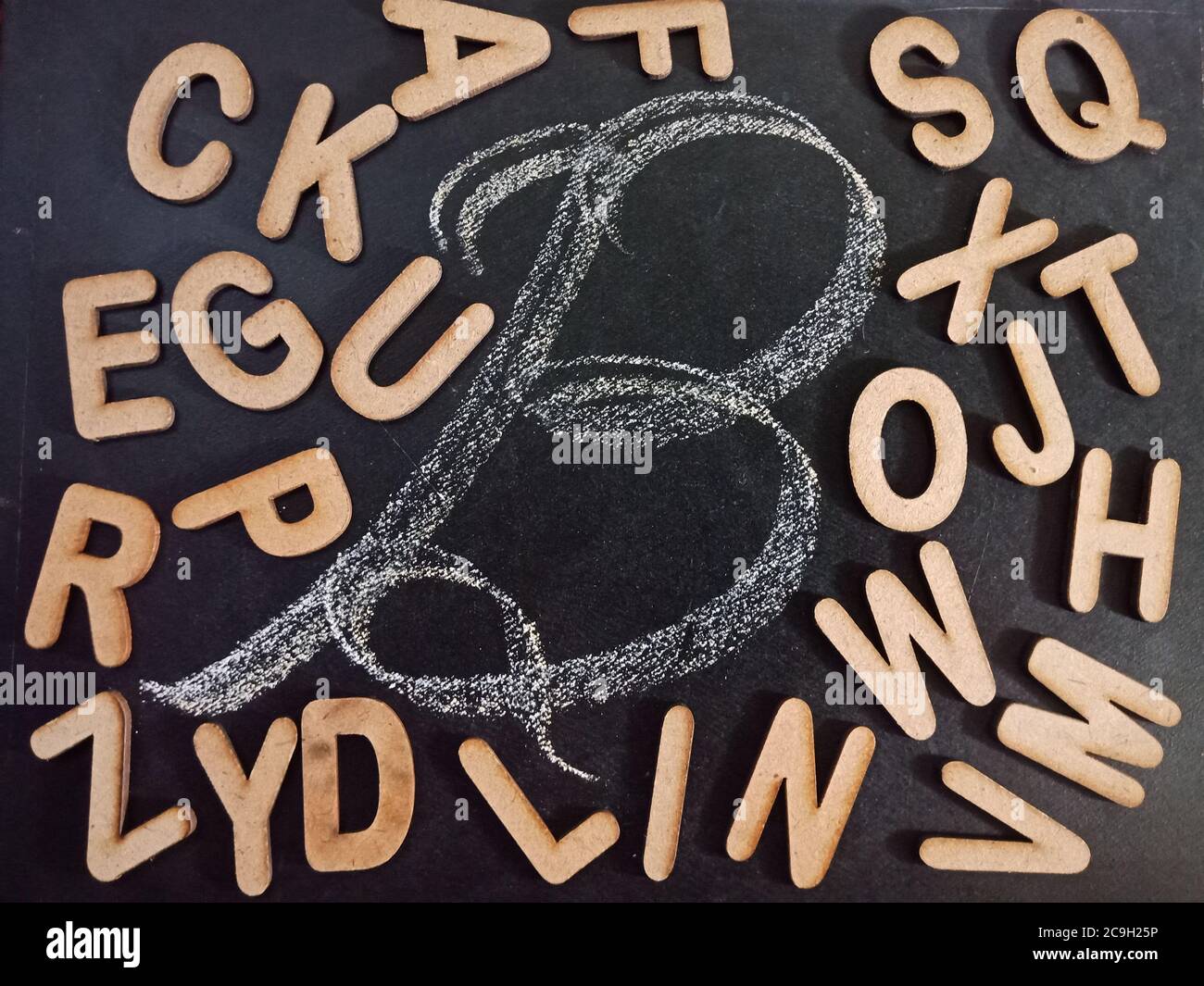 English alphabet letter B displaying with all alphabetic text ...