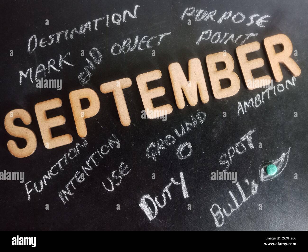 September word presented with multiple business related terminology on ...