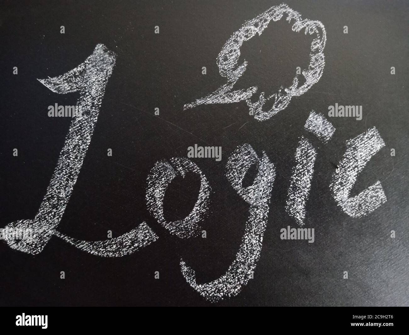 Logic word presented on chalkboard with school educational concept ...