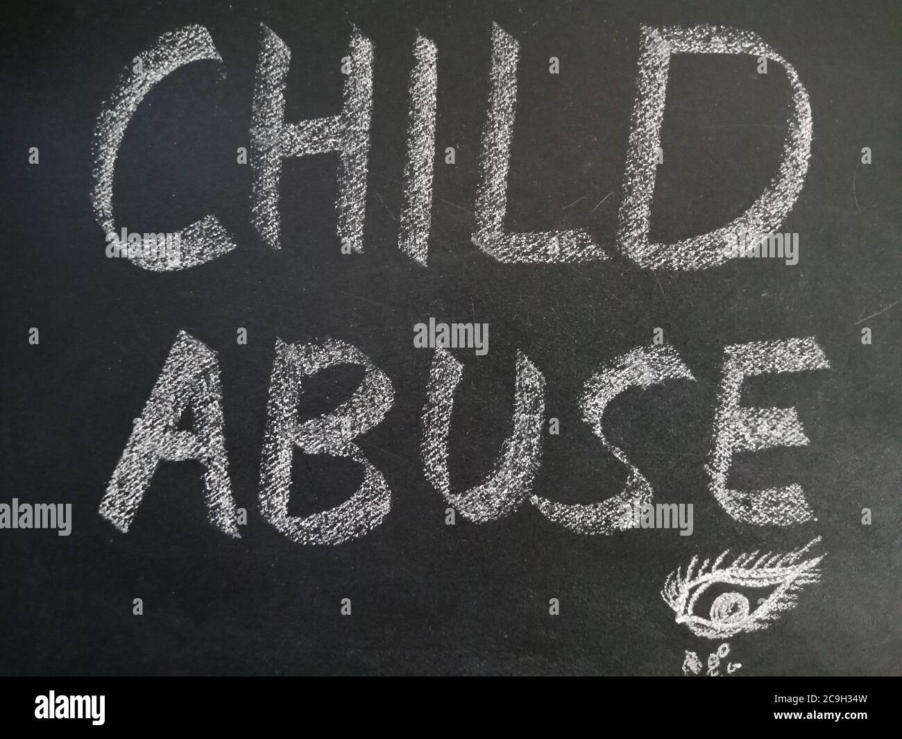 Child abuse word presented on chalkboard with school educational ...