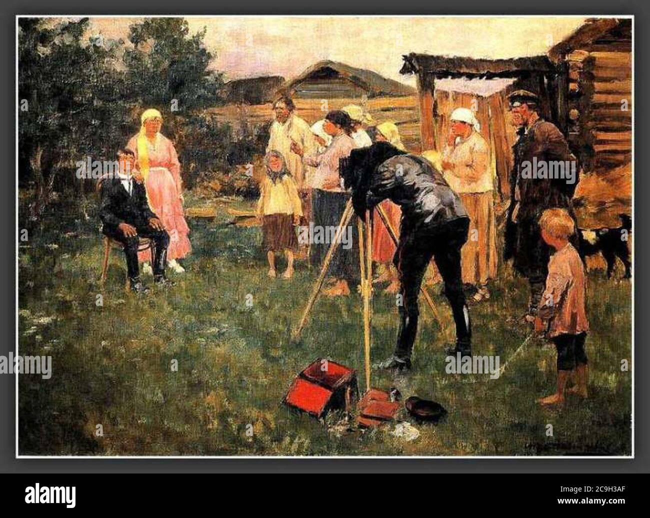 Ivan Vladimirov photographer-in-a-village-1921 Stock Photo - Alamy