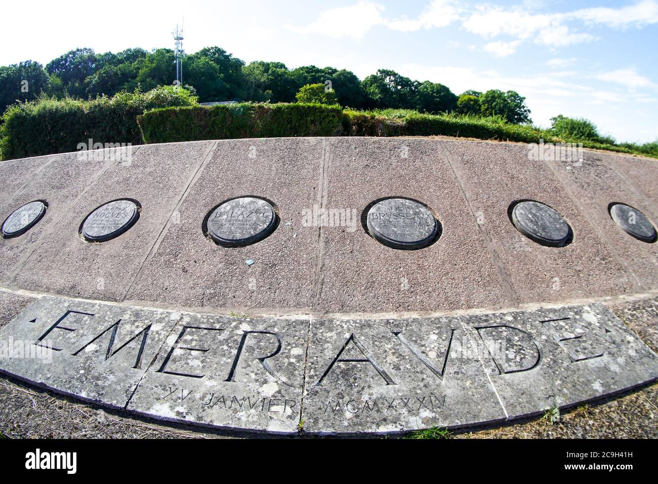 Monument to the victims of the Emeraude plane crash (January 14th 1934 ...