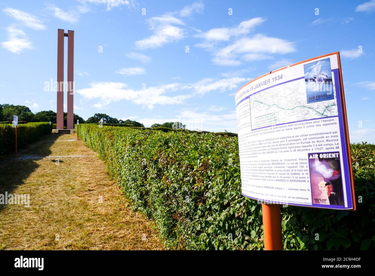 Monument to the victims of the Emeraude plane crash (January 14th 1934 ...