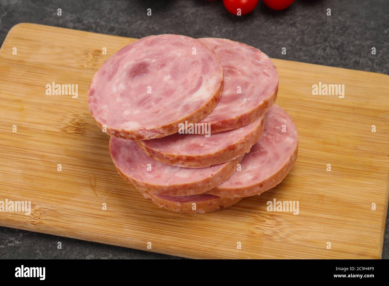 Natural ham made from pork meat Stock Photo - Alamy