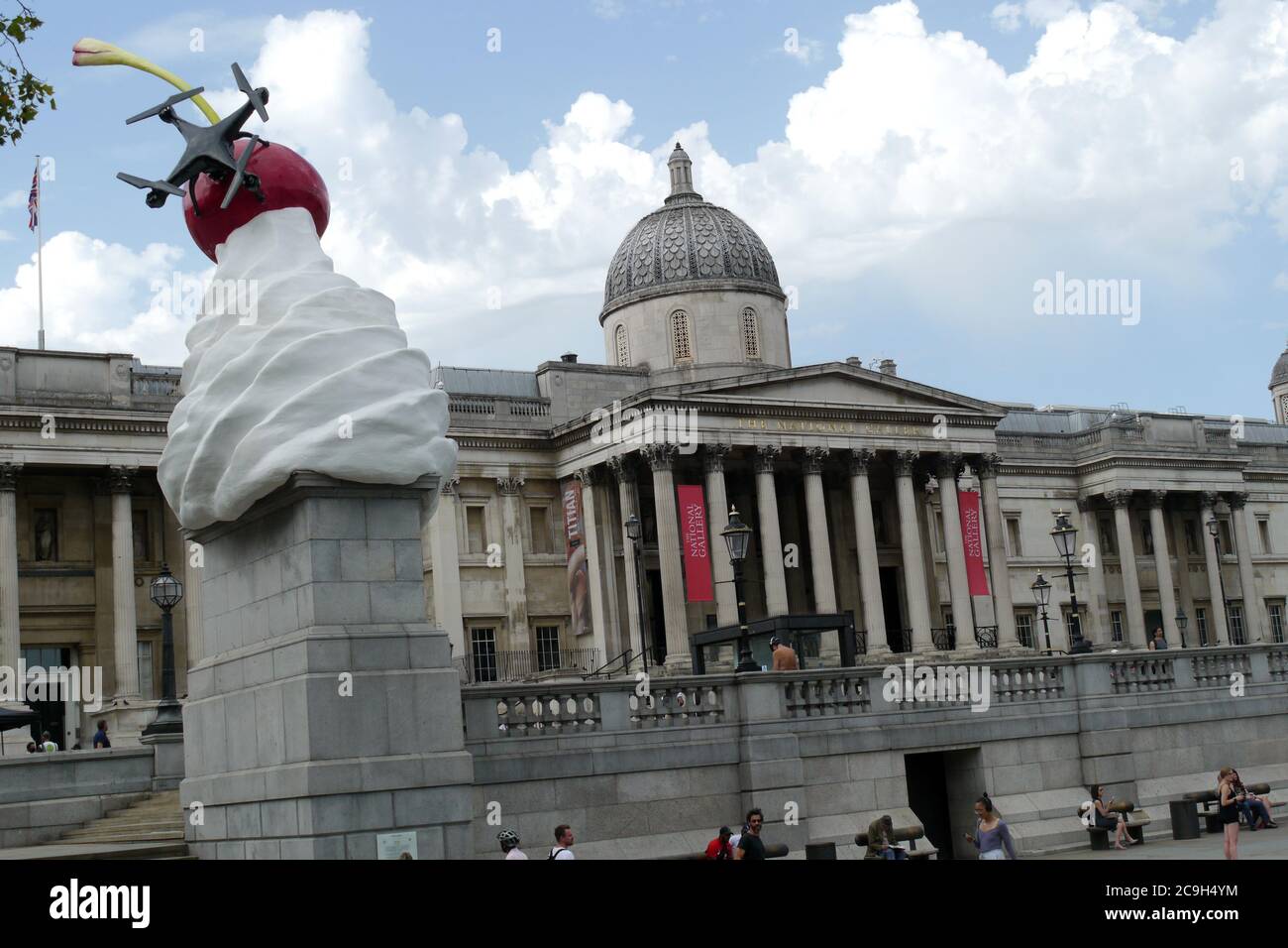 London, UK. 31st July, 2020. The End, Heather Phillipson. People out ...
