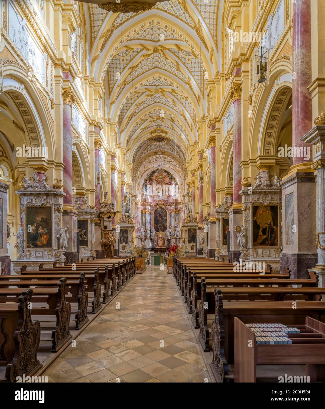 Monastery church Ebrach, interior view, Ebrach, Germany Stock Photo - Alamy