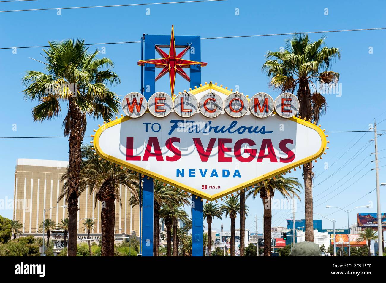 Historic and famous Yesco sign, Welcome to fabulous Las Vegas, Las ...