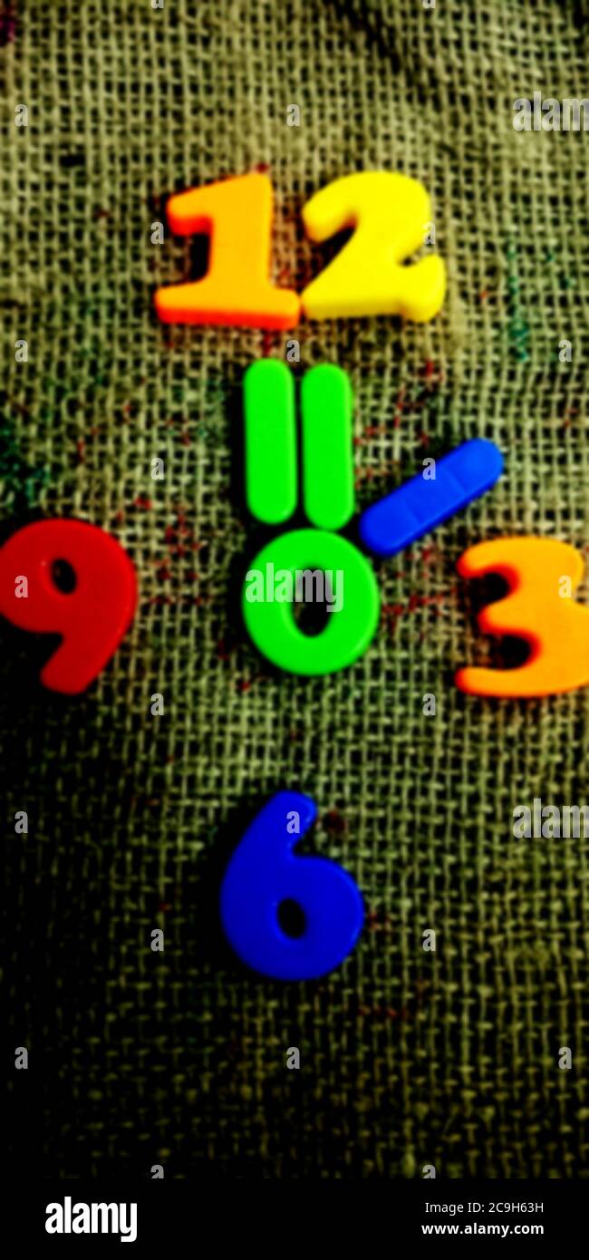 clock digit pattern Mathematical numeric digits presented with ...