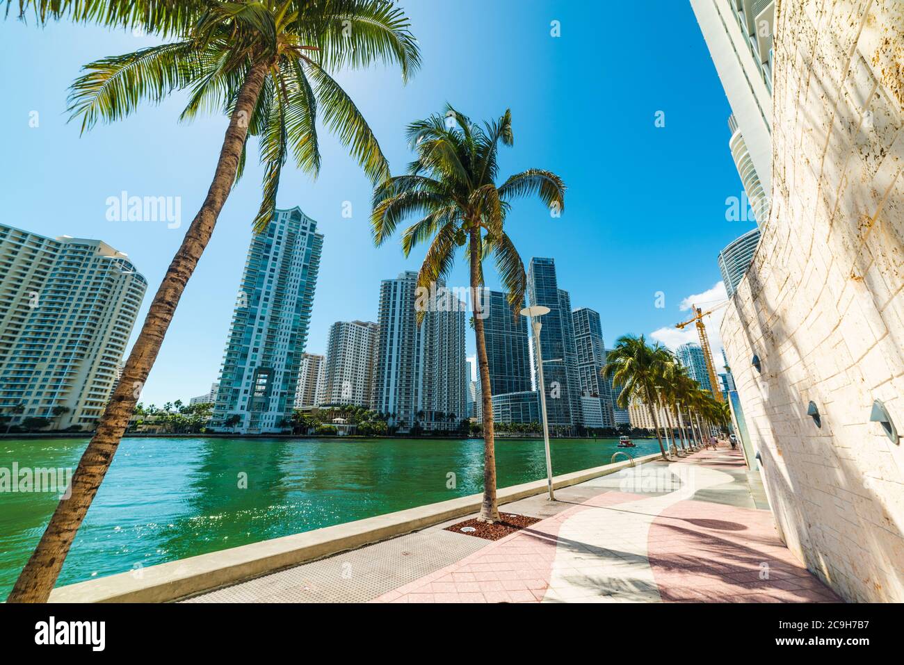 Riverwalk in downtown Miami. Florida, USA Stock Photo - Alamy