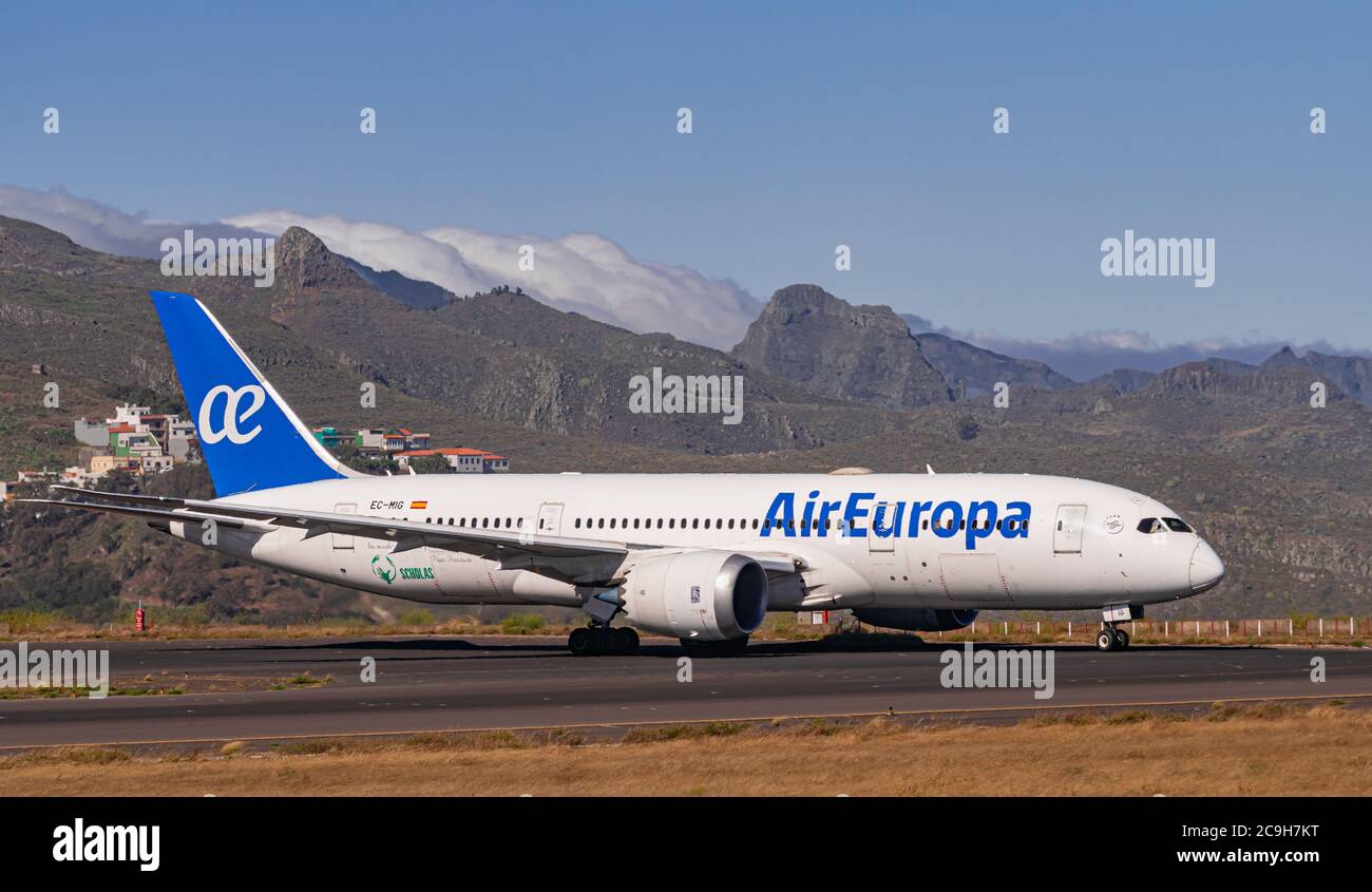 Los Rodeos, Tenerife/Canary islands; July 24 2020: Air Europa Boeing ...