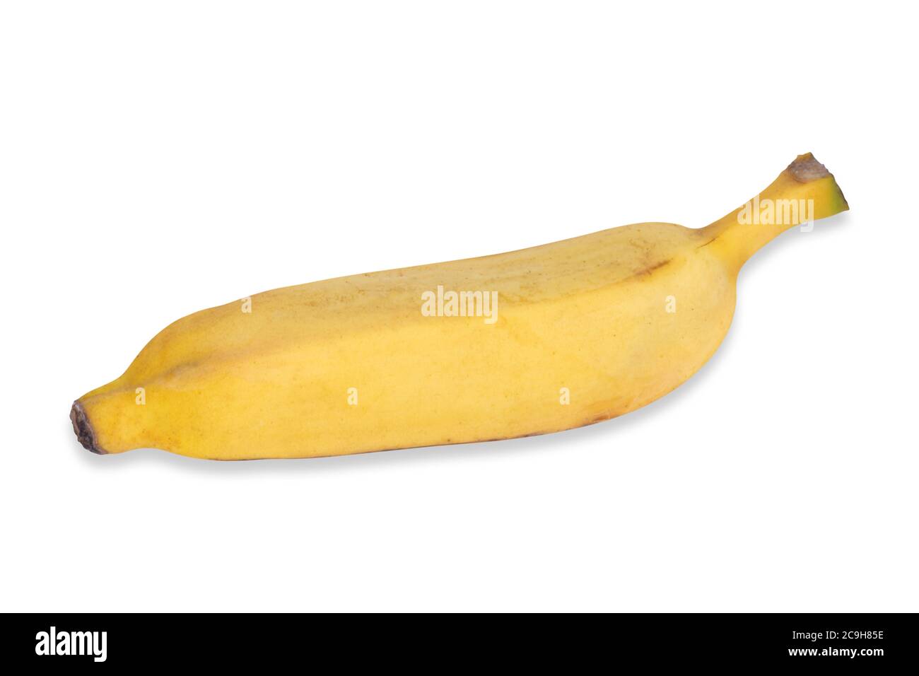 Ripe yellow banana isolated on white background Stock Photo - Alamy