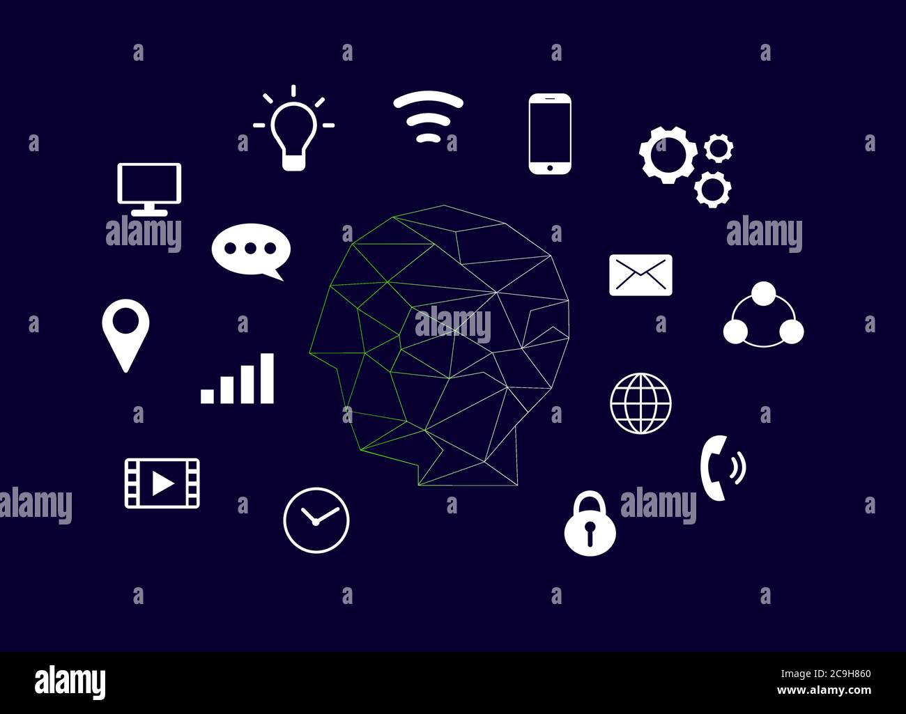 Man social media dark Stock Vector Images - Alamy