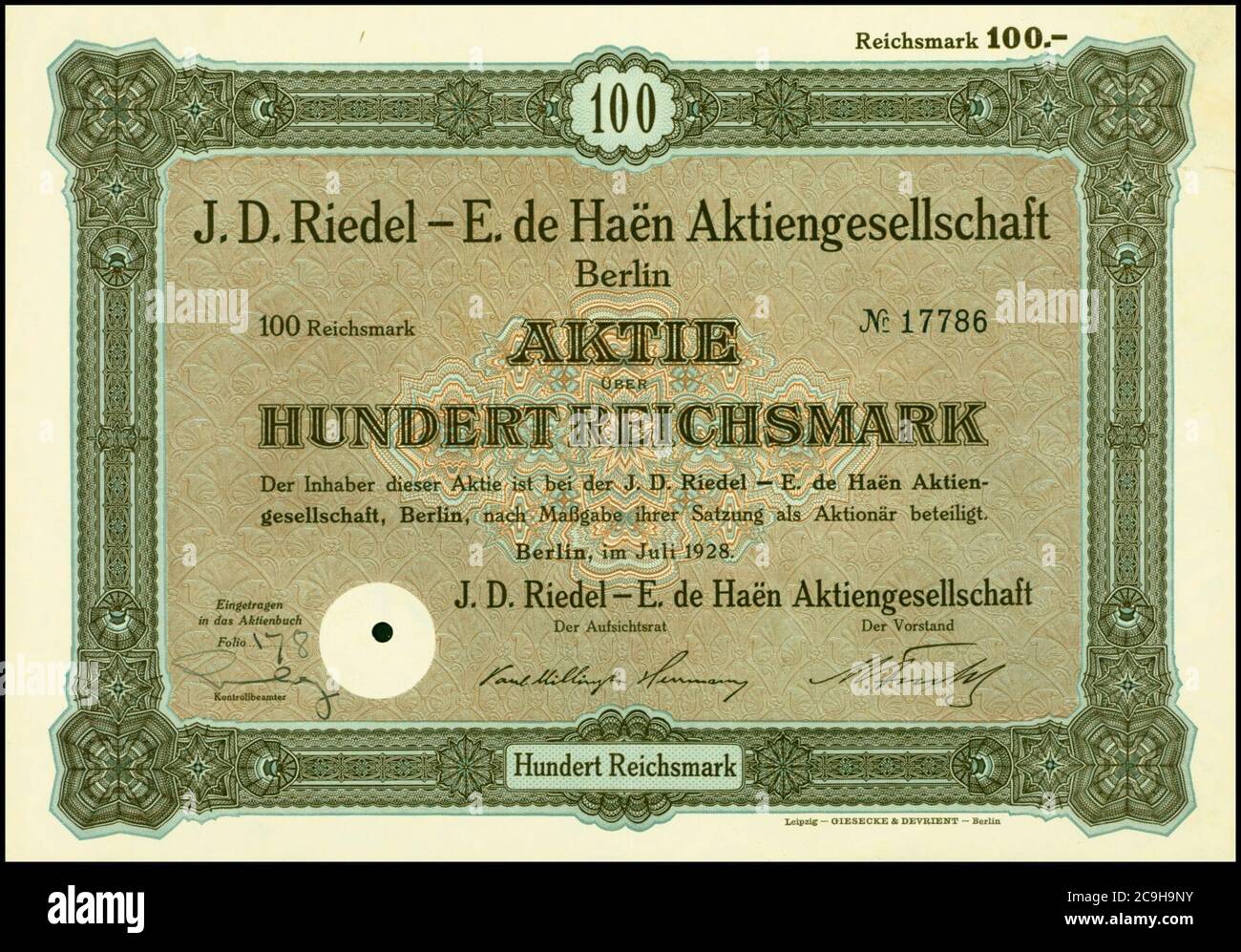 J. D. Riedel - E. de Haen 1928 Stock Photo - Alamy